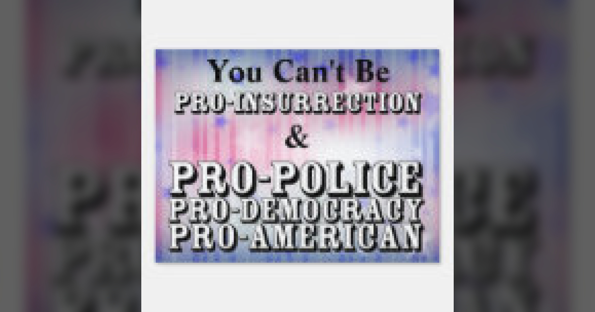 Pro-Police, Pro-Democracy, Pro-American: Sign Rejects Extremism